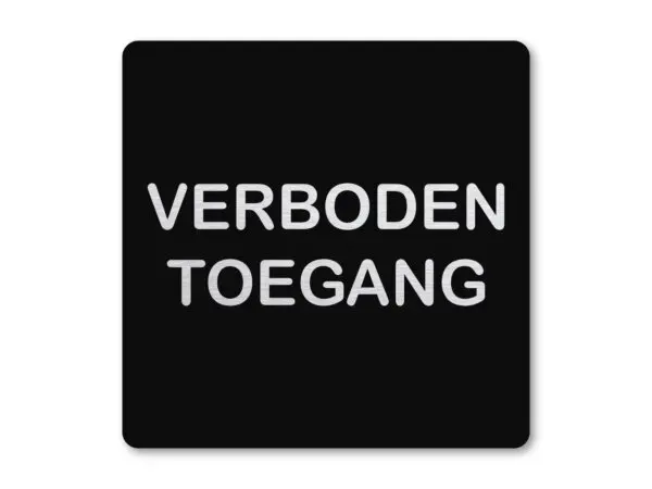 Pictogram Verboden toegang zwart