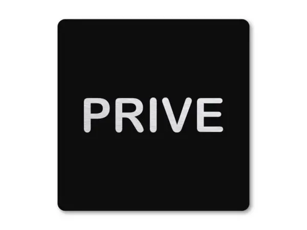 Pictogram Prive zwart