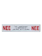 Ongewenste reclame RVS NEE JA bordje