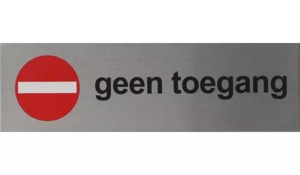 RVS pictogram Geen toegang