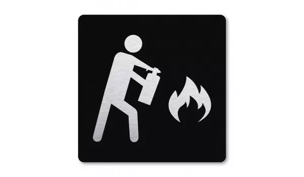 Pictogram Brandblusser zwart