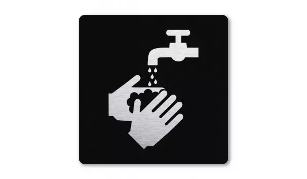 Pictogram Handen wassen zwart