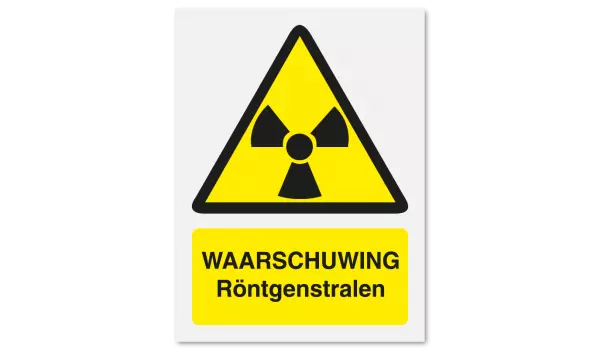 Waarschuwingsbord Waarschuwing röntgenstralen van Aluminium vanaf 15 x ...
