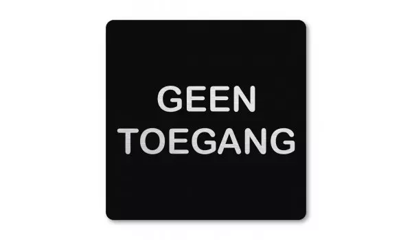 Pictogram Geen toegang zwart