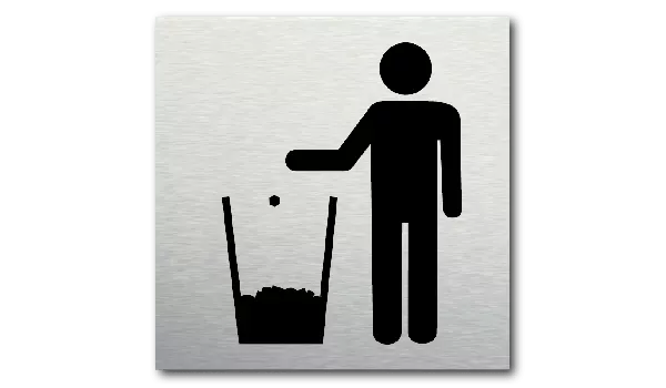 Basic pictogram Afval prullenbak