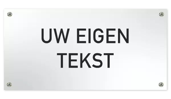 Tekstbord met eigen tekst