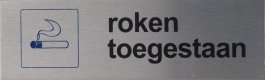 RVS pictogram Roken toegestaan
