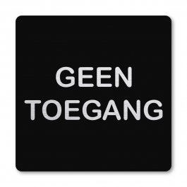 Pictogram Geen toegang zwart